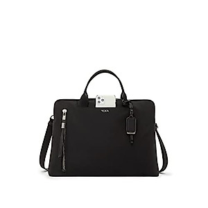 TUMI Voyageur Benin Laptop Carrier - For 15" PC or 16" Macbook Screen - Laptop Bag - Stylish Bags - Black & Gunmetal Hardware