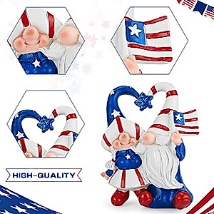 Zonling 4th of July Decorations Patriotic Gnomes - Gnomes Figurines Gift for Independence Day Memorial Day Presidents Day Veterans Day Armed Forces Day