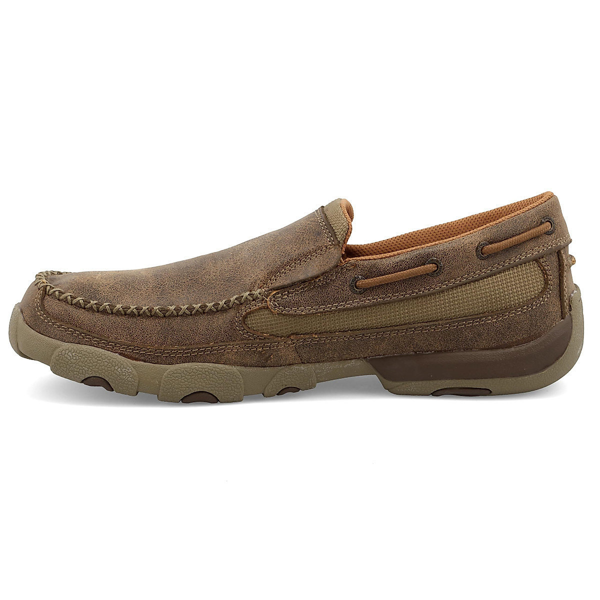 Twisted X Men's Slip-On Driving Moc, Moc Toe, Bomber, 9.5 W
