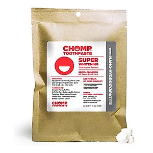Chomp Super Whitening Cinnamon Toothpaste Tablets with Nano Hydroxyapatite Refill