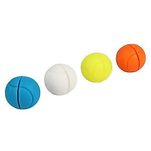 Andux 6pcs/Set Tennis Racket Vibration Dampeners Silicone Shock Absorbers Tennis String Shock Damping BZQ-02 (Blue)