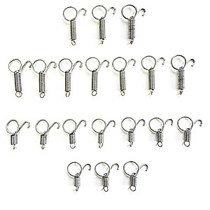 Cotsdan 20Pcs Spring Door Latch for Cages Metal Finger Spring Hooks 2 Sizes Multi-Functional Wire Cage Spring Latch Security for Fixing Pet Cage Door Dog Cat Hamsters Bunny Bird Parrot Cages Hook