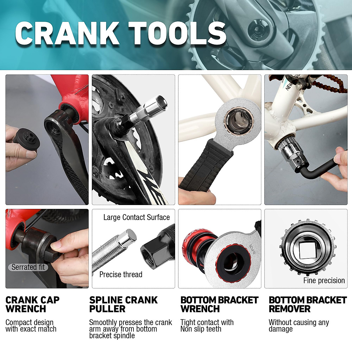 DURATECH 41 Pieces Bike Repair Tools, Complete Bike Tools Kit with Storage Box, Mountain Bike Maintenance Tools, for Mountain, Road, and Park Bicycle with Chain Riveter, Tire Levers, Crank Puller