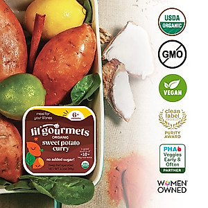 lil’gourmets Organic & Fresh Veggie-Rich Baby Food, Clean Label Project Purity Award Winner, For 6+ Months, 3.5oz Cups (Variety Pack of 18))