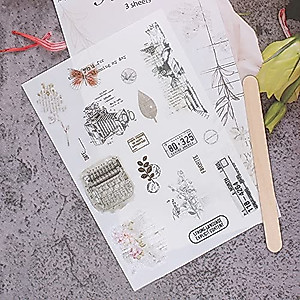 KSCRAFT Rub On Transfer Sticker Scrapbook Sticker Journal Sticker for Adult Sticker of Sewing Handicraft Decor Sticker for Card Making Diary Album DIY Art and Craft