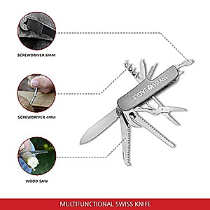 Swiss Eagle Multi-Tool Army Knife - Packs 11 Tools In Your Pocket