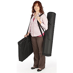 Pop-up Podium Counter with Kidney Bean Shaped Wood Grain Table Surface and Black Body - Portable Design, No Tools Required! (TSPCL02WD)