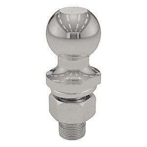 CURT 40081 Stainless Steel Trailer Hitch Ball, 3,500 lbs, 1-7/8-Inch Diameter, 1 x 2-1/8-Inch Shank