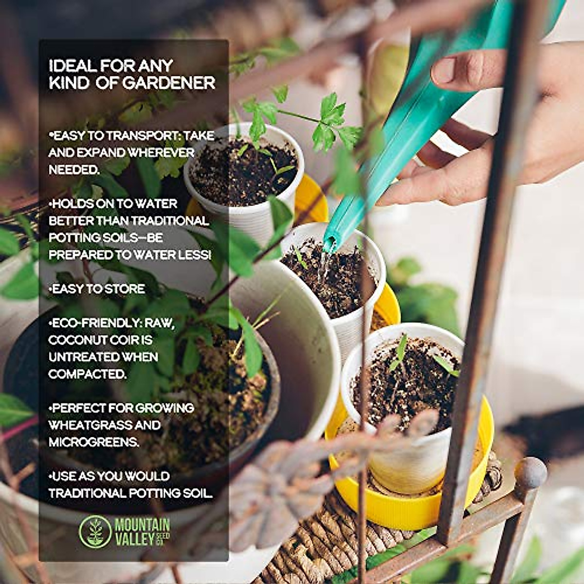 Minute Soil - Compressed Coco Coir Fiber Grow Medium - 40 MM Wafers - Bag of 30 = 5.5 Quarts of Potting Soil - Indoor Container Gardening: Seed Starts, Wheatgrass, More - Just Add Water - OMRI Organic