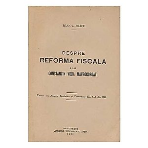 Despre Reforma Fiscala a Lui Constantin Voda Mavrocordat
