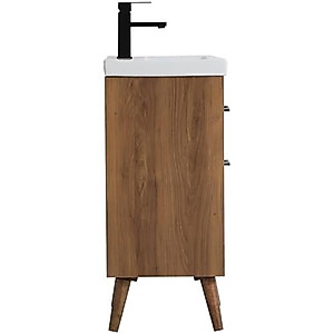 Elegant Kitchen and Bath 18 inch Bathroom Vanity Cabinet - Matte White