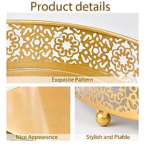 Adorabby Golden 3-Tier Metal Cake Stand - Cake Stand Set Wedding, Dessert Table Decor, 3-Piece Combination, Iron Art, Elegant and Decorative(Gold)