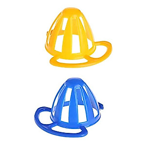 4pcs Color Finches Vegetable Plastic Random Hatching Food Finch for Dispenser Tool Eggs Water Fixed Bird Parakeet Accessory Cockatiel Parrot Canaries Hollow Feeder Conure Basin