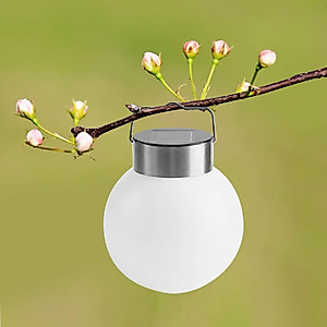 LED Bulb Light,Ball Shape Solar Light,Solar Energy LED Rechargeable Hanging Bulb Light Outdoor Pool Pond Garden Yard Lamp,for Garden Patio Home Decor