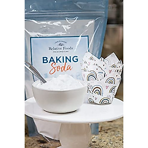 Relative Foods Baking Soda (5Lbs) for Cooking, cleaning, & More - Gluten Free Sodium Bicarbonate Baking Mix w/No Preservatives - Aluminum Free Pure Bulk Baking Soda for Baking