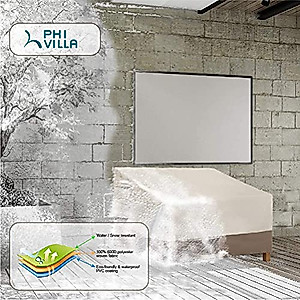 PHI VILLA Outdoor Bench Cover,Patio Furniture Cover Waterproof for Loveseat, Bench, sofa ,89" L x 34" W x 33"H, Large