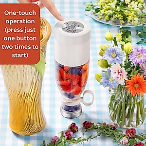 Portable Blender 2 Pack - 350 ML (12oz) Personal Size Blender for Gift - USB Rechargeable Wireless Travel Blender - Fresh Juice Blender with Stainless Steel 4 Blades Design for Shakes and Smoothies