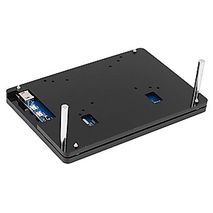 Gerioie Monitor Case, Screen Case, 7 Inch Full-View for Support Raspberry Pi(Metal Bracket Shell)