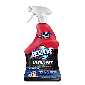 Resolve Ultra Pet Odor and Stain Remover Spray, Carpet Cleaner, 32oz (Pack of 1)