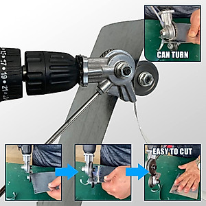 JIAYUNA 2024 NEW Metal Nibbler Drill Attachment, Metal Nibbler Drill Attachment with Adapter, DIY Metal Drill Attachment, Metal Cutter Sheet Drill Attachment for Metal Cutting