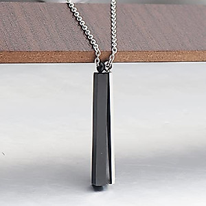 Ankiyabe Through Thick and Thin Necklace Sisters Best Friend Friendship Gift Couples Necklace Bridesmaid Tribe BFF Gift (Black and Silver)