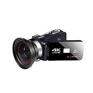 Camera 4K Video Camera 48MP 18X Digital Zoom Camera for Vlogging 10 Reflectors 3.0 Degrees Video Camera Digital Camera (Size : with 32G, Color : A)