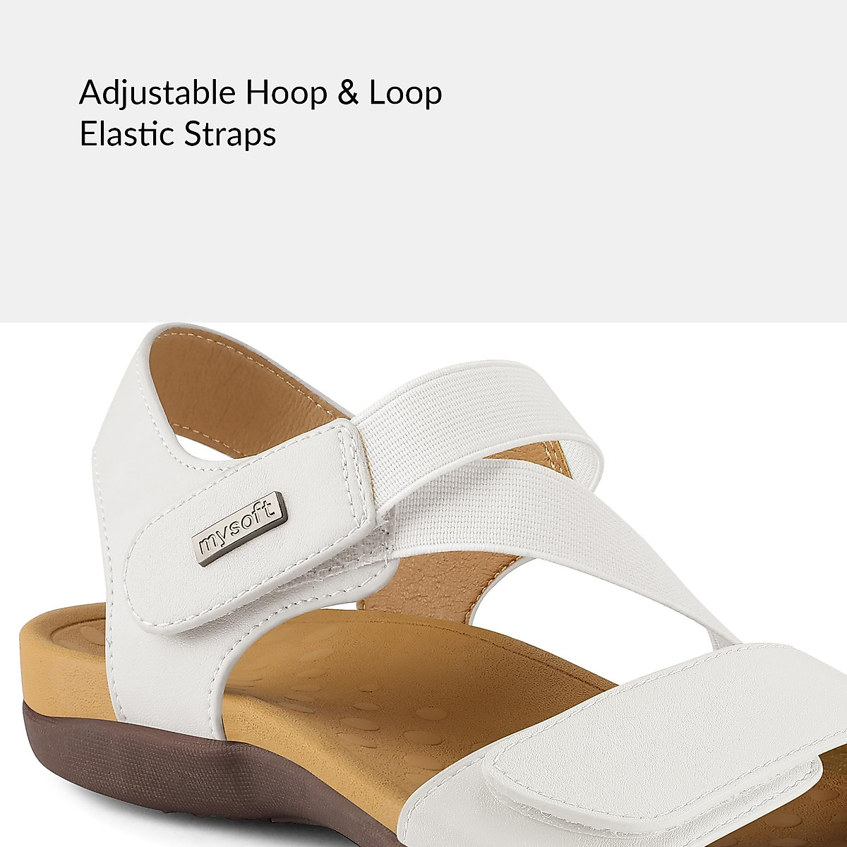 mysoft Women's Arch Support Sandals Orthotic Comfortable Walking Sandals Lightweight Athletic Outdoor Hiking Shoes