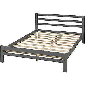 CITYNIHGT Full Bed Frame with Storage Drawers,Wood Full Size Platform Bed with Storage,Full Kids Bed Frame for Girls Boys,No Box Spring Needed (Full,Grey)