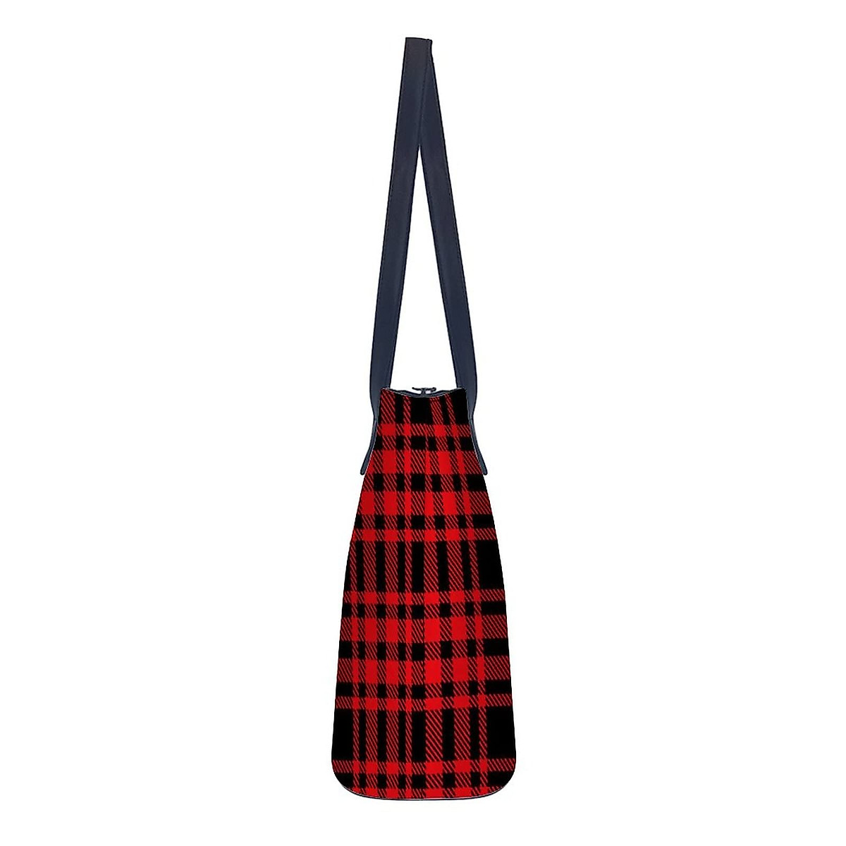 Tartan Plaid Women's Tote Bag PU Leather Shoulder Bag Handbags Purse For Work Shopping Travel