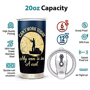 Fishing Gifts for Men - Fishing Gifts - Fathers Day Fishing Gifts for Dad, Husband, Boyfriend - Birthday, Christmas Fishing Gifts for Fisherman - Funny Fishing Gift, Fishing Coffee Mug Tumbler 20Oz