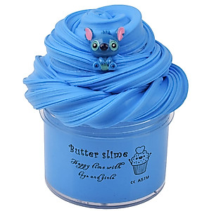 3 Pack Butter Slime Kit Blue Green Yellow Sludge Putty Toys Birthday for Kids Party Favors Art Craft Stress Relief Toy for Girls Boys