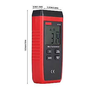 UT373 Mini Non- Digital LCD Tachometer RPM Tach Speed Meter