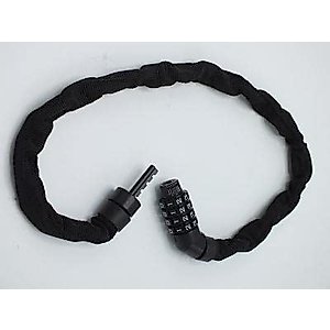 Resettable Combo Covered Chain Lock for Road Mountain and Kids Bikes 24 Inches Long!