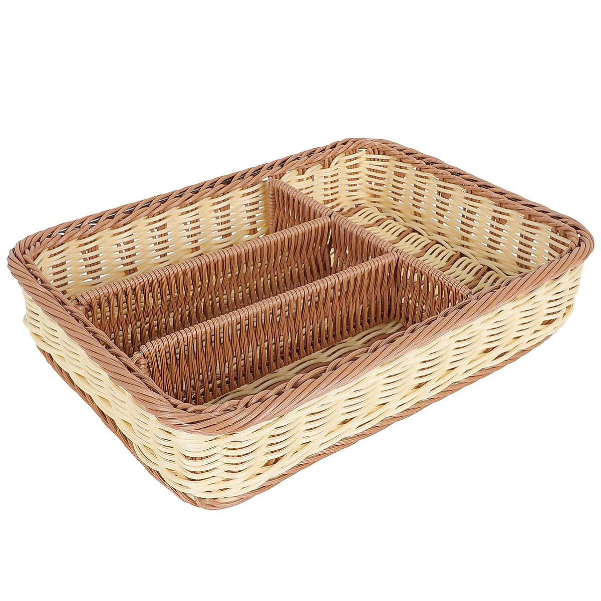 Cabilock Plastic Fork 1pc Cutlery Basket Wicker Cutlery Box Shelf Supports