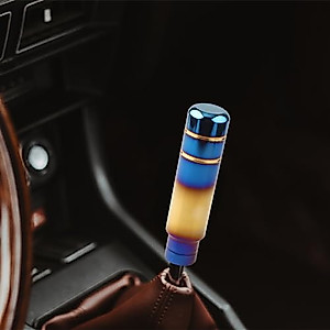 UGSHY 1 PC 5In Aluminum Alloy Heavy Weighted Shifter Knob, Metal Gear Stick Shifter Handle with Hread Adapters, Universal Weighted Gear Lever for Most Manual Automatic Transmissions (Baked Blue)