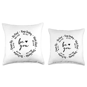 Christian Easter He Is Risen Design Be You Bible Verse Faith Christian Religious Inspirational Throw Pillow, 18x18, Multicolor