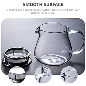 HEMOTON Microwave Tea Kettle Glass Teapot with Stainless Steel Infuser Stovetop Safe Tea Kettle Microwave Dishwasher Safe Tea Pot Loose Leaf Tea Maker 460ml Tea Pot (EI633HAD355QB015T), 15X10X9CM