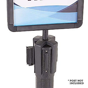 US Weight - U2513 Plastic Stanchion Sign Holder with Plexiglass Covers for USW ChainBoss and Sentry Stanchions