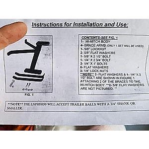 XYZCTEM Lawn Mower Trailer Towing Hitch, Garden Tractor Pro Hi Hitch Compatible with John Deere Ariens Cub Cadet Poulan Pro Husky Husqvarna Craftsman Riding Mowers