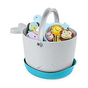 Skip Hop Bath Toy Storage, Moby Stowaway Bucket, Grey