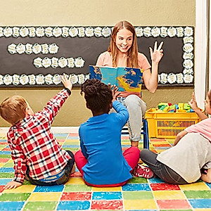 Panelee 68.9 Feet Eucalyptus Roll Bulletin Board Border Decor Eucalyptus Positive Sayings Inspirational Quotes Growth Mindset Motivational for Classroom Boards Wall Decor