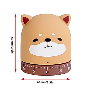 VideoPUP Cute Mechanical Timer Carton Zoo Mechanical Timer Dog Kitchen Timer Time Management for Cooking Meeting Baking Yoga Study Fitness Exercise Homework(Dog)
