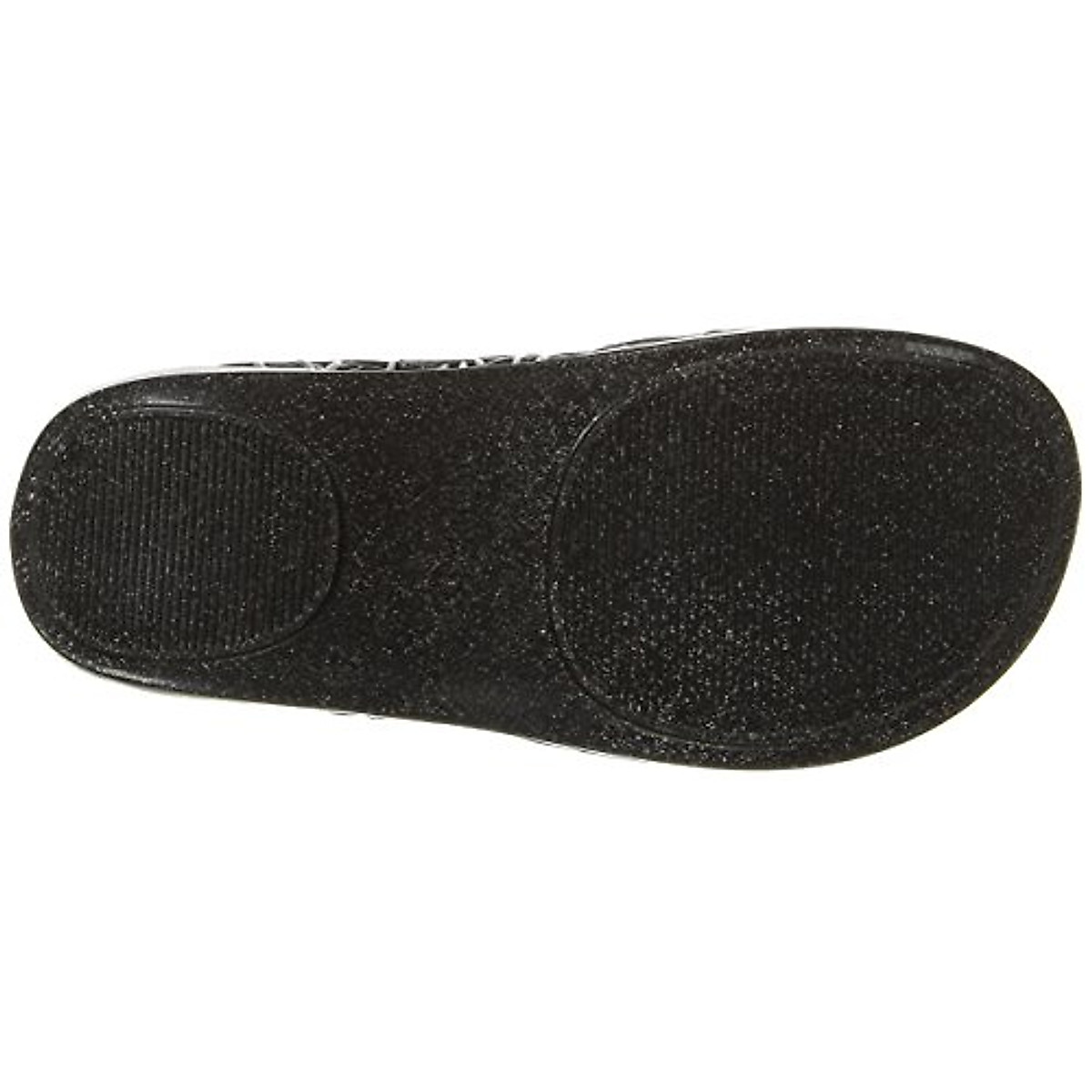 mini melissa Girl's Mini Campana Zig ZAG VI Mary Jane, Black Glitter, 5 M US Toddler