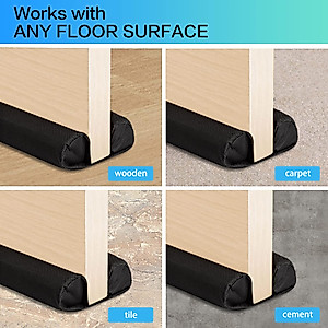 DNC Draft Door Stopper 36 Inches, Thicken and Bold Draft Guard for Interior Door, Easy to Install, Sound Proof Reduce Noise Keeping Warm in and Cold Out