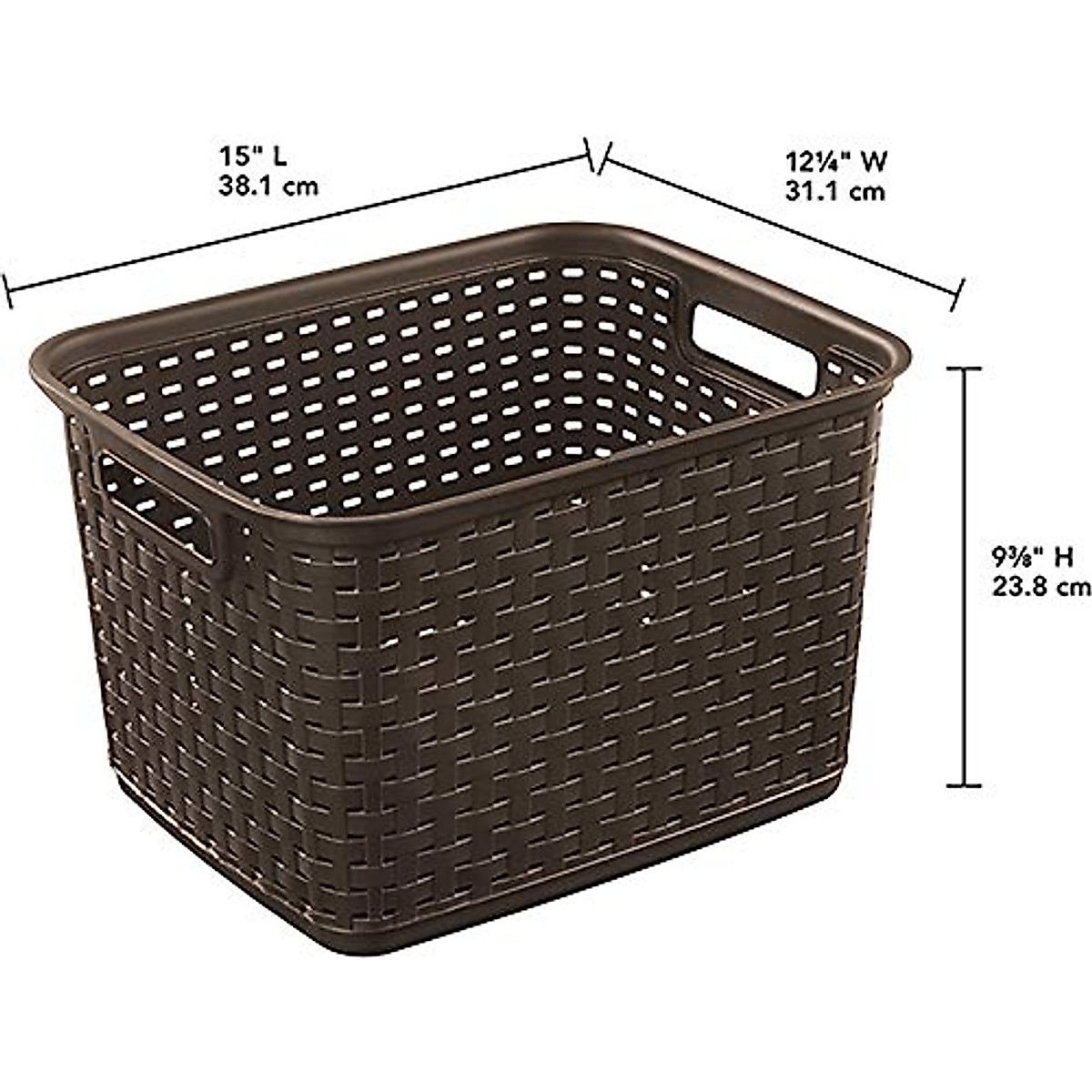 STERILITE Tall Wicker weave basket Multicolor , (Pack of 1)