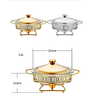 FLTRGO Food Warmer for Parties Buffets, Food Warming Tray Chef Chafing Dish Buffet Set, Stainless Steel Chafer and Buffet Warmers Sets, Catering Buffet Mini Hot Pot Outdoor Picnic Household