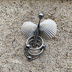 NAVIKO Vch Piercing Jewelry for Women - Vch Jewelry Vertical Hood Piercing Jewelry - Piercing Barbell Steel - Hood Jewelry 14g Curved Barbell Rings