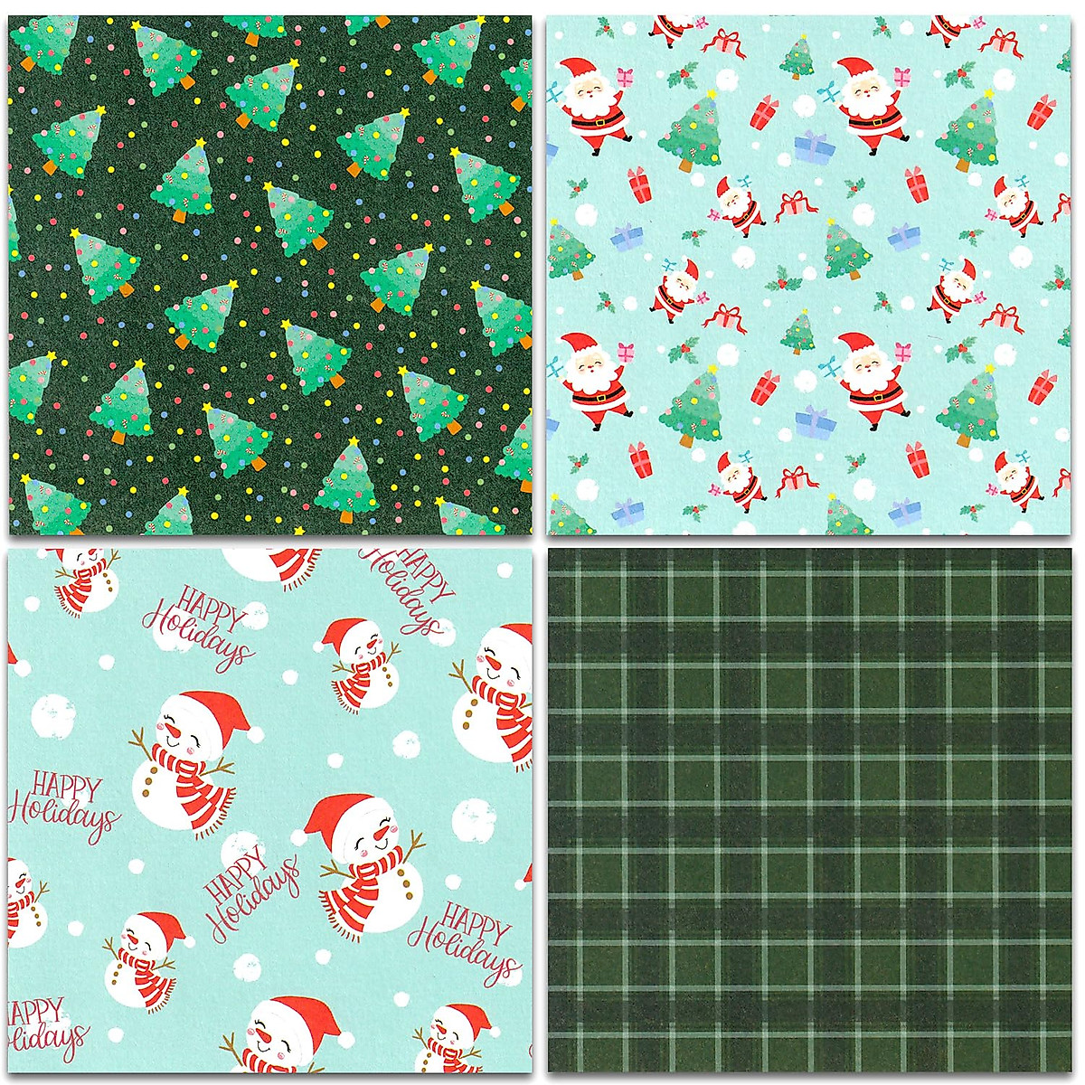BLEDS Scrapbook Paper, 24 Sheets Christmas Scrapbooking Paper Pad 6x6 inch, One Single-Side Scrapbooking Paper Supplies For Xmas Festival Craft Junk Journal Card-Making Decorative Background