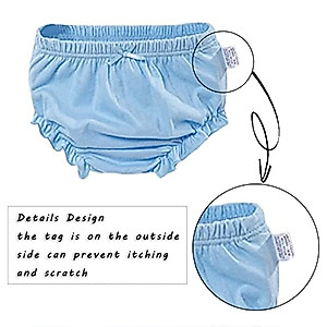 Diaper Covers for Girl Cute Newborn Toddler Baby Girls Boy Kids Cotton Bloomer Basic Shorts Washable Reusable Diaper Cover 4 Pack (Color B 100cm (2-3Y))