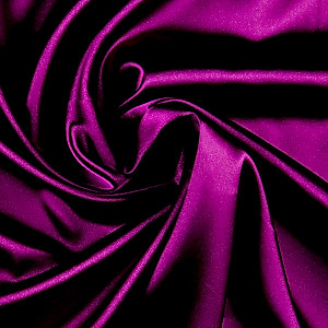 Stretch Charmeuse Satin Magenta, Fabric by the Yard
